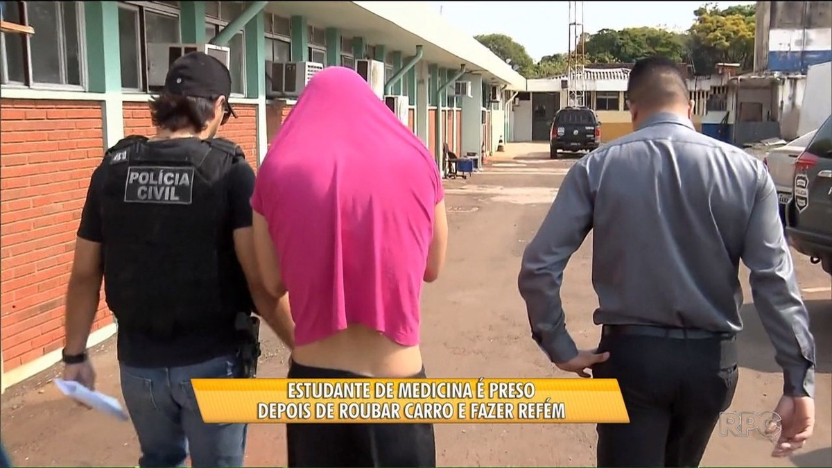 Estudante de medicina é preso por suspeita de roubo de carro no Paraná