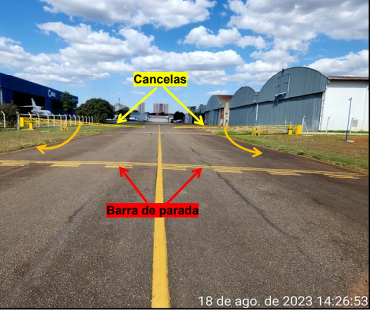 Cancela de pedágio em pista do aeroporto de Sorocaba provoca incidente dano de R milhão