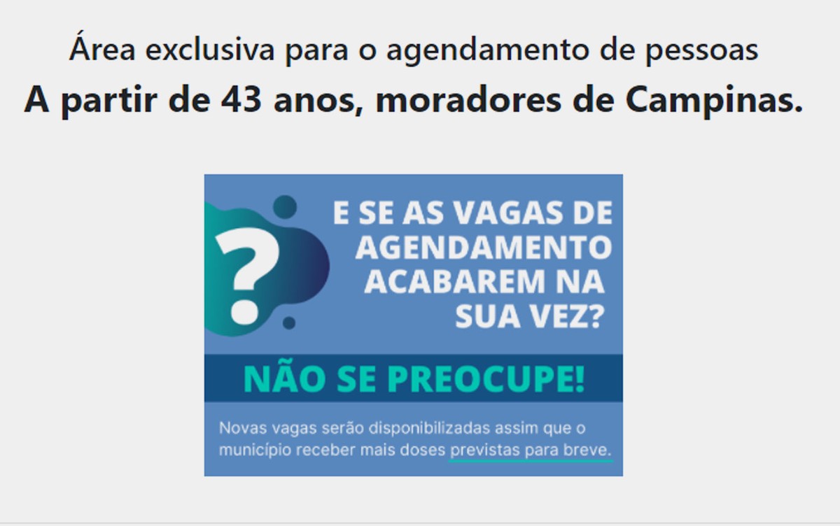 Campinas Completa 5 Dias Agendamento Suspenso Para Vacina Contra