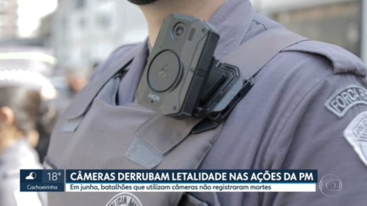 PMs de 18 batalhões que passaram a usar câmeras em uniformes registram