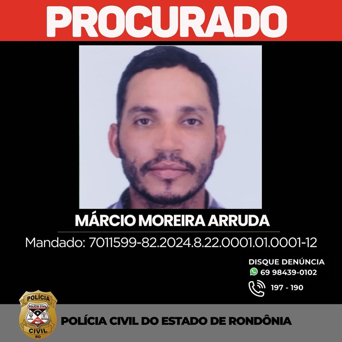 Polícia procura suspeito de matar esposa a tiros em Porto Velho pai