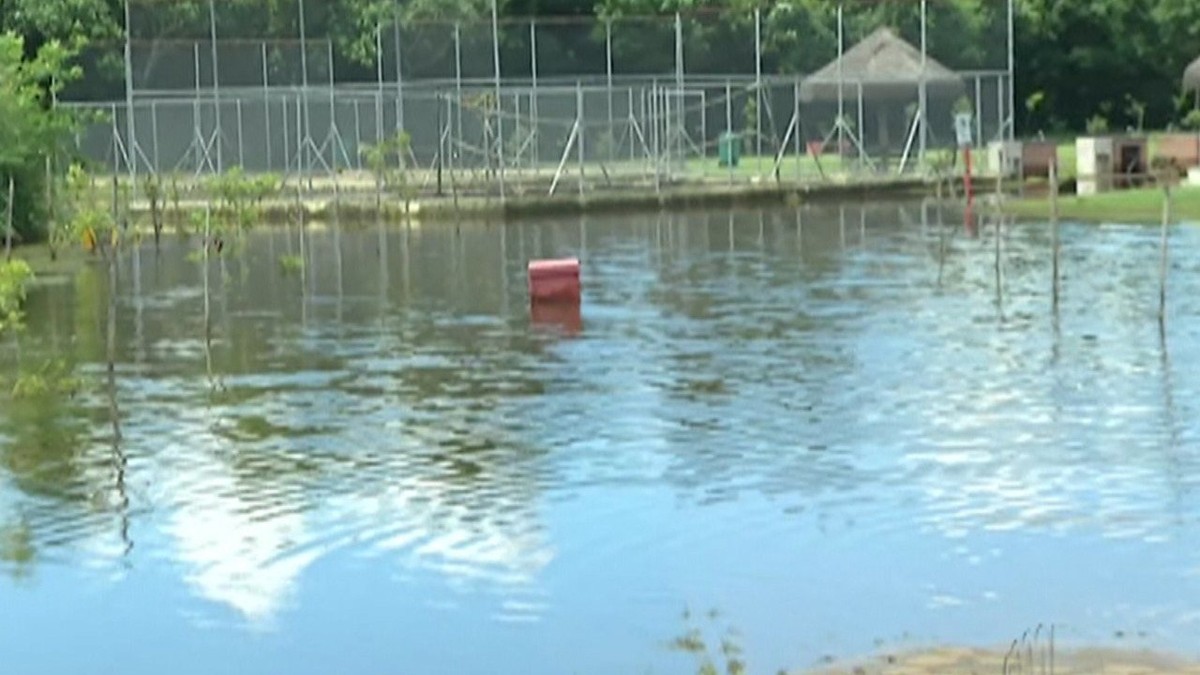 Parte do Parque Centenário em Mogi é interditada por alagamento Mogi das Cruzes e Suzano G
