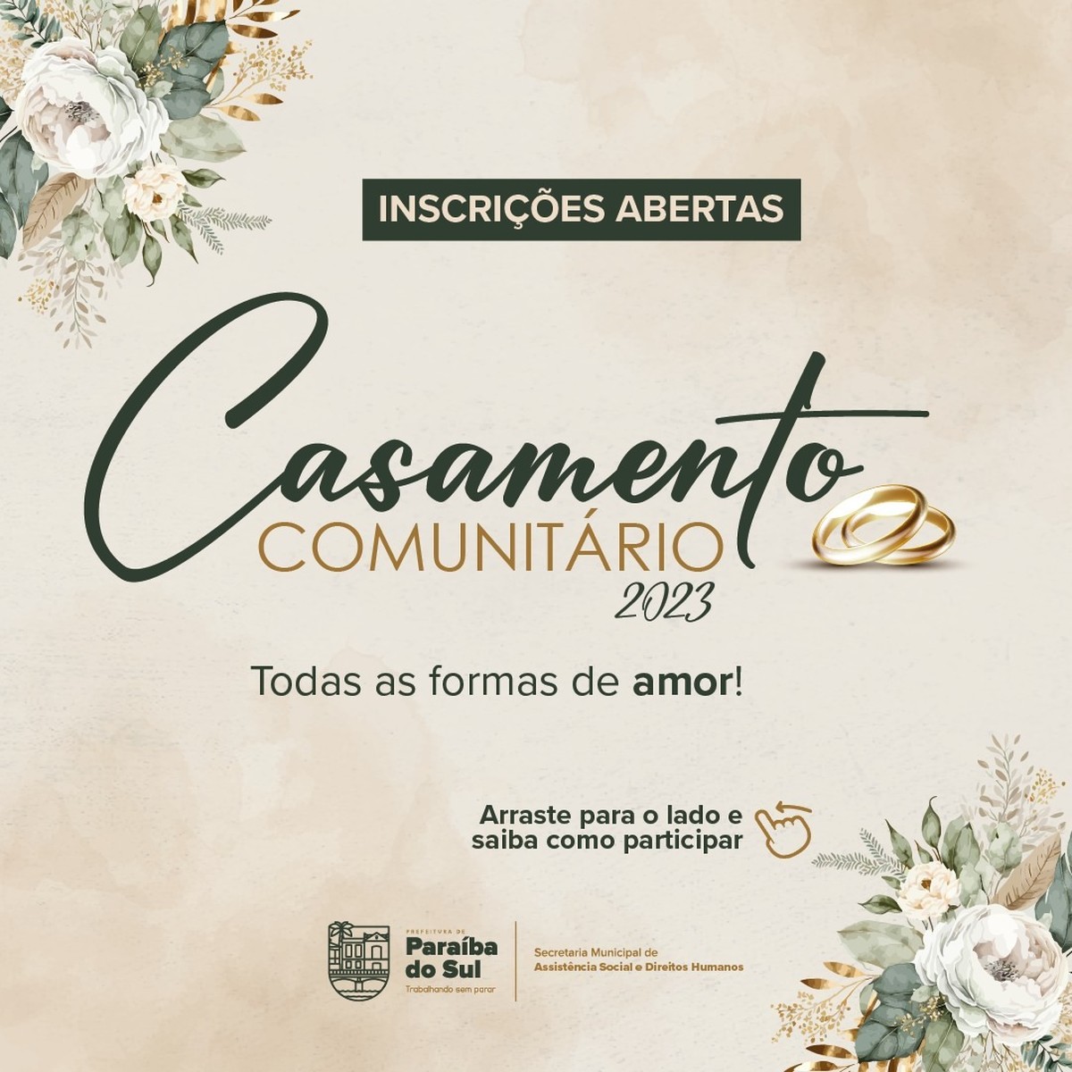 Saiba como se inscrever no casamento comunitário em Paraíba do Sul Sul do Rio e Costa Verde G