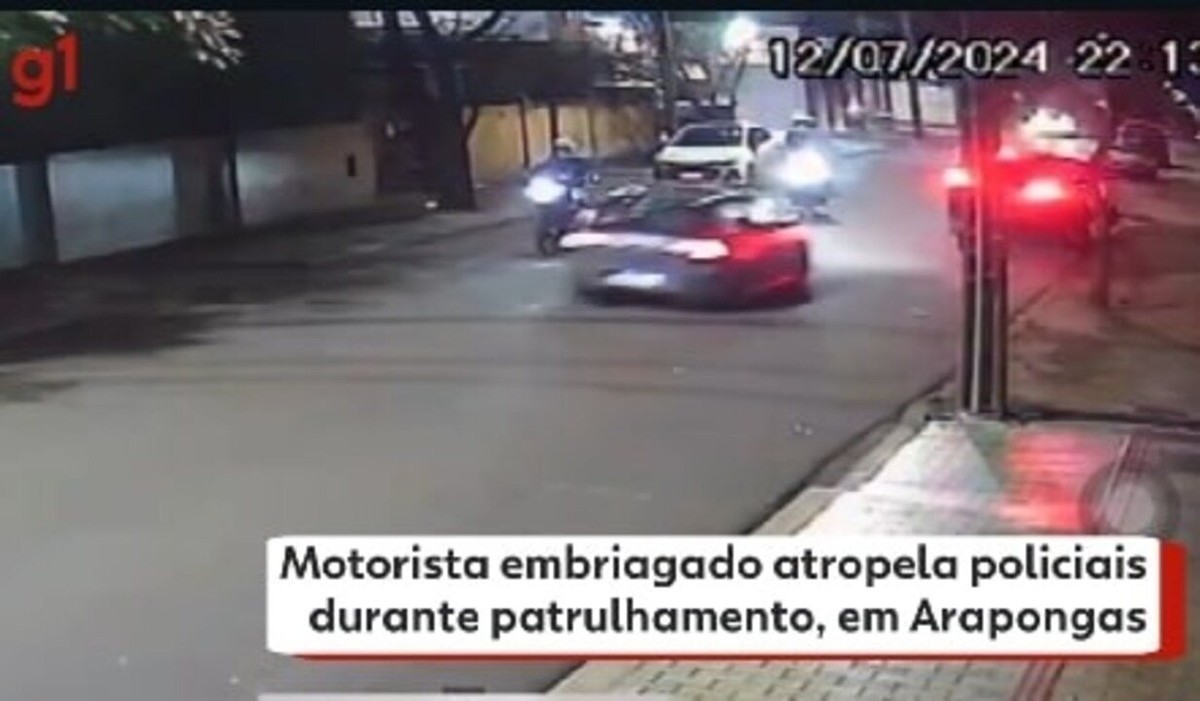 Motorista bêbado que atropelou PMs em patrulhamento no Paraná tem