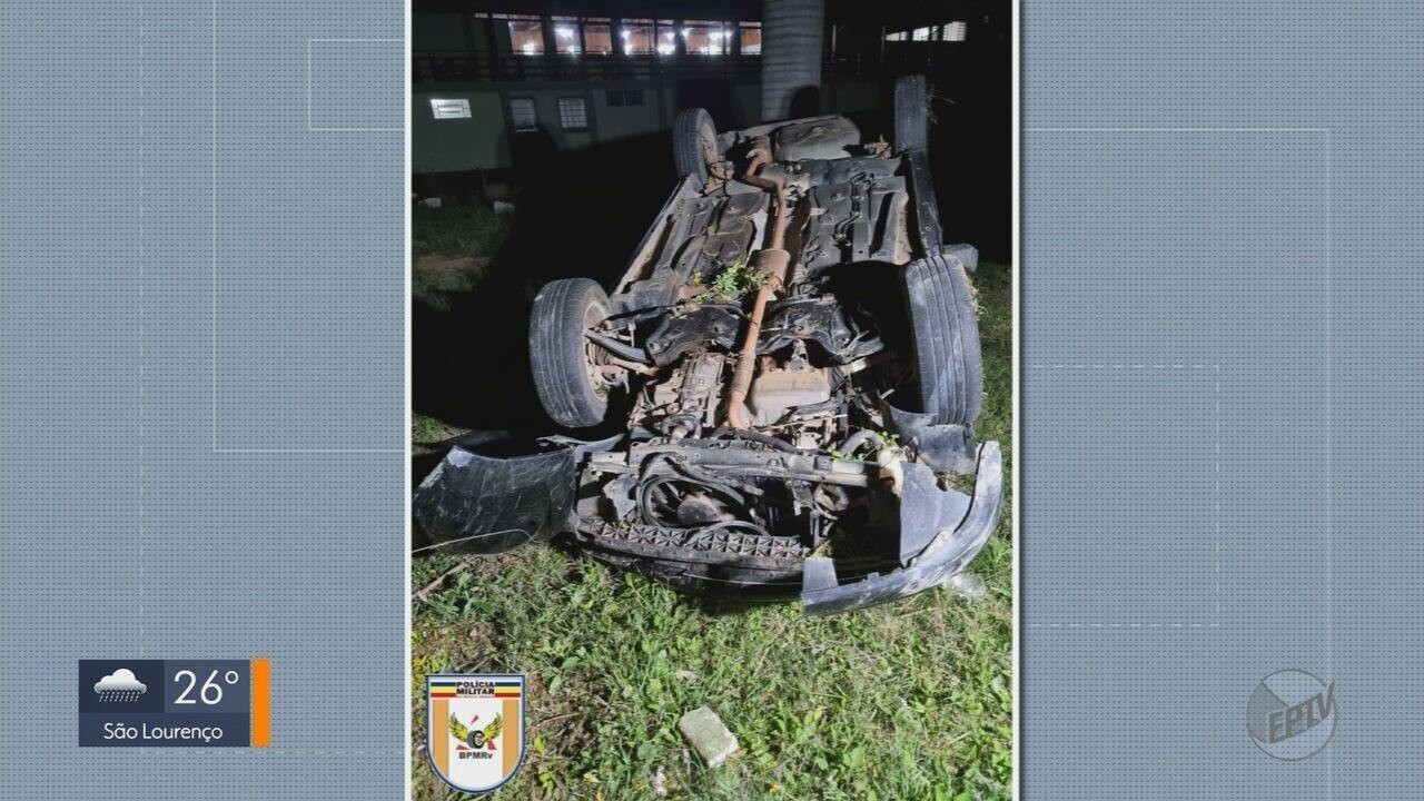 Homem de 50 anos é preso por embriaguez após capotar o carro na MG-455, em Ibitiúra de Minas ...