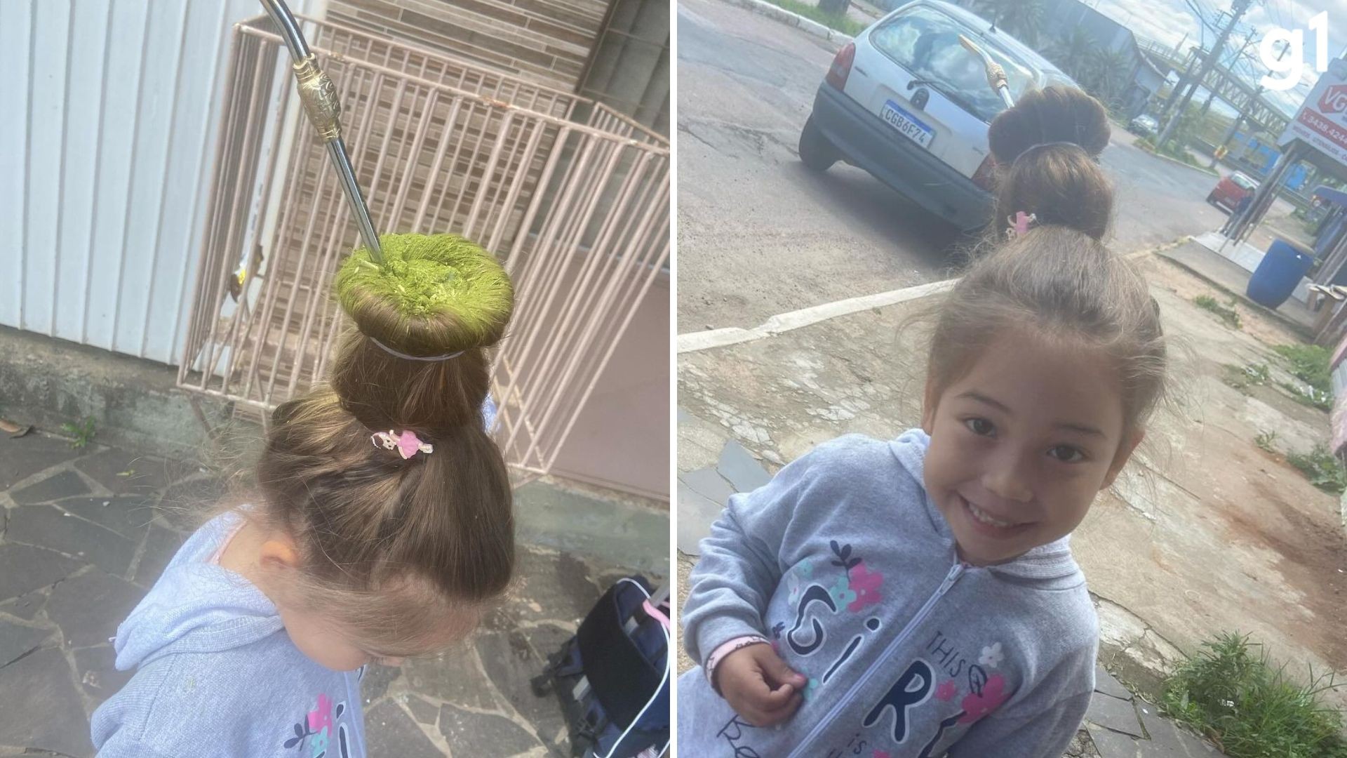 Gaúcha de 6 anos escolhe penteado de cuia para 'dia do cabelo maluco ...