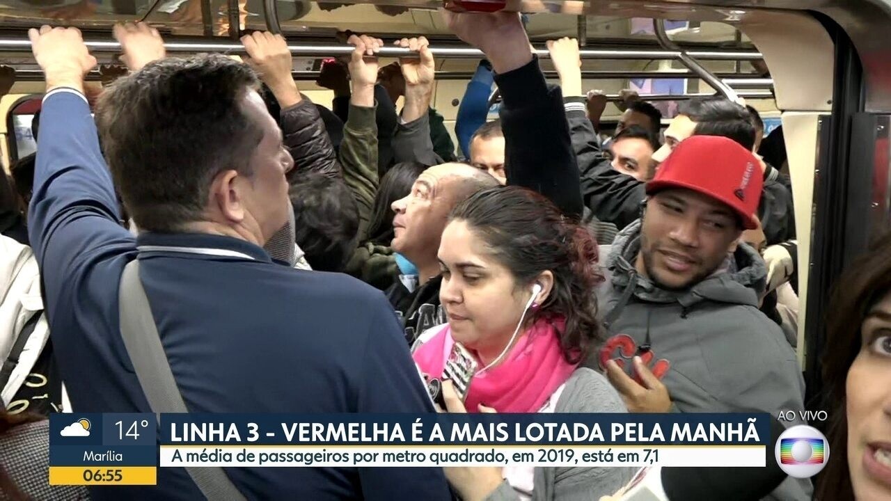 Linha 3-Vermelha do Metrô é a mais lotada de passageiros em SP no ...