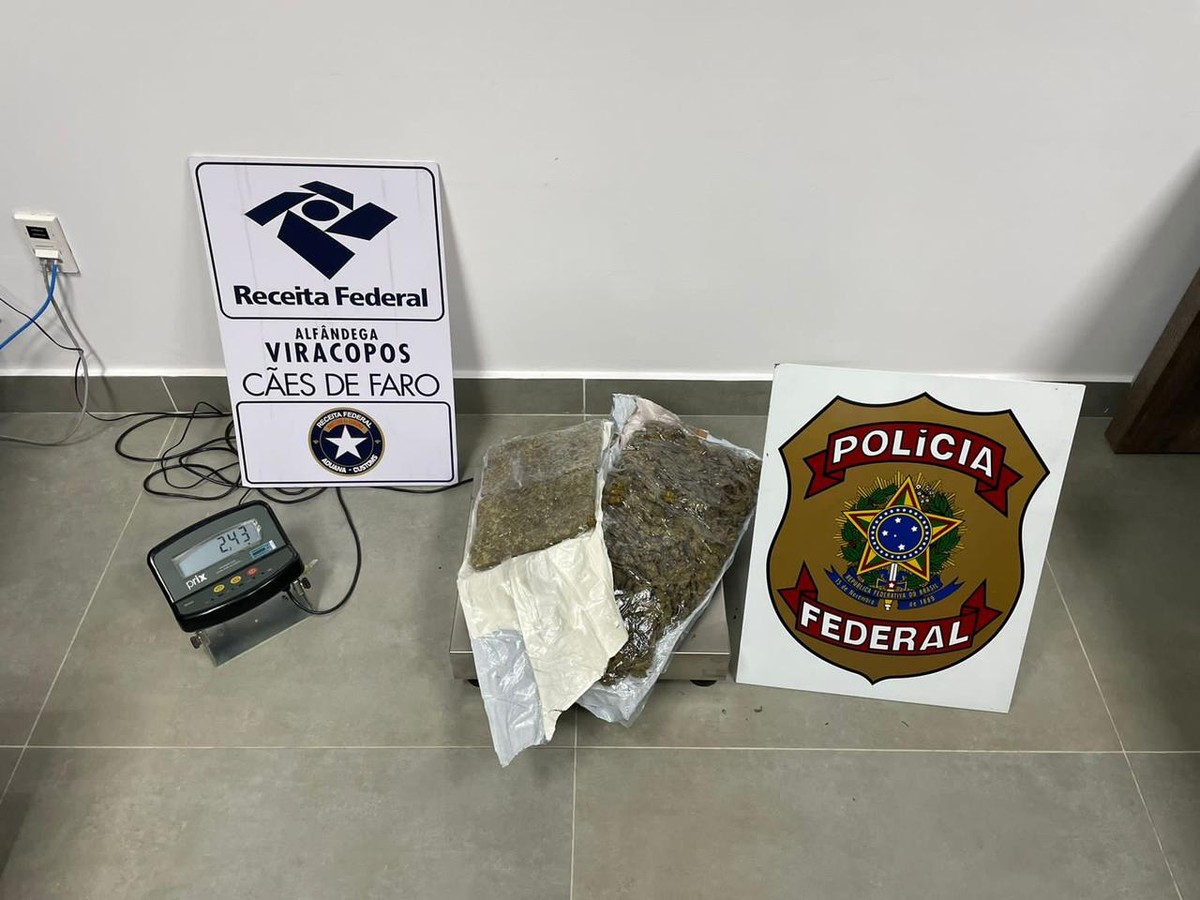 Passageiro é Preso Com 2 4 Kg De Maconha Na Bagagem De Mão Em Viracopos
