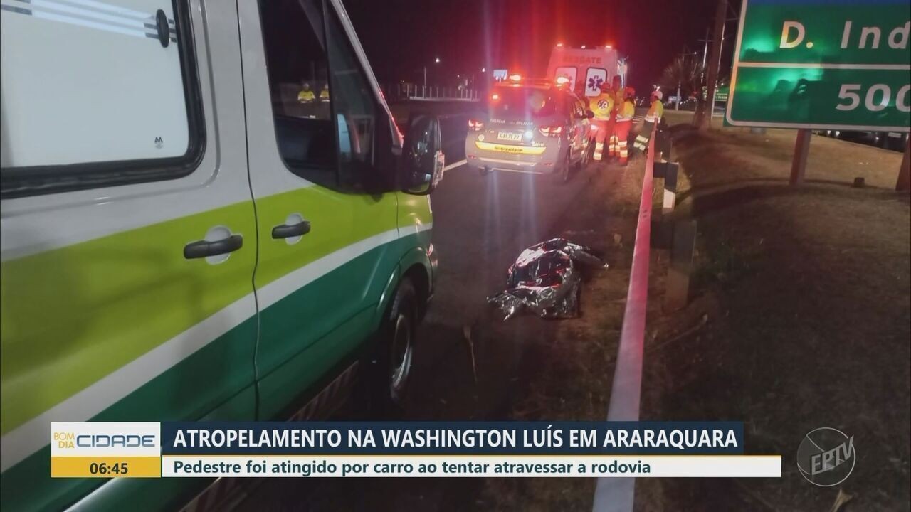 Homem morre atropelado ao tentar atravessar Rodovia Washington Luís em Araraquara | São Carlos e ...