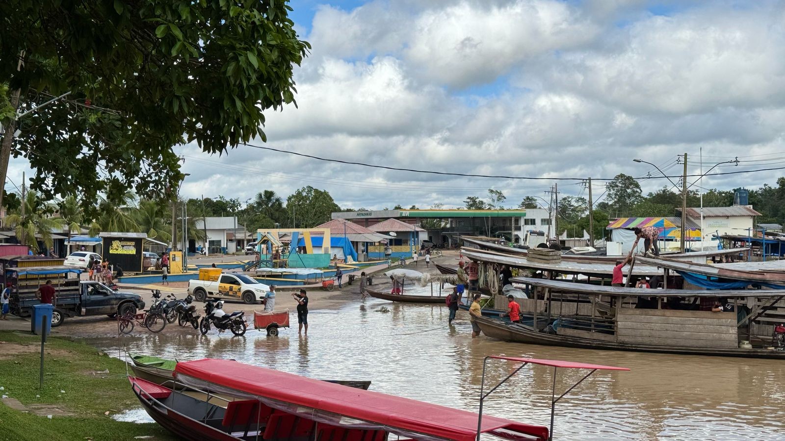 Acima da cota de transbordo, cheia do Rio Envira atinge quatro bairros ...