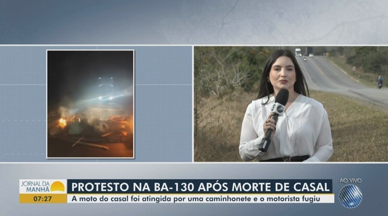 Casal morre após batida entre motocicleta e caminhonete no interior da Bahia; motorista fugiu ...