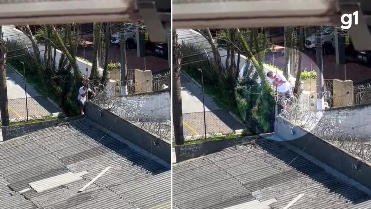 VÍDEO: Homem é flagrado fugindo de instituto penal pelo telhado no RS | G1