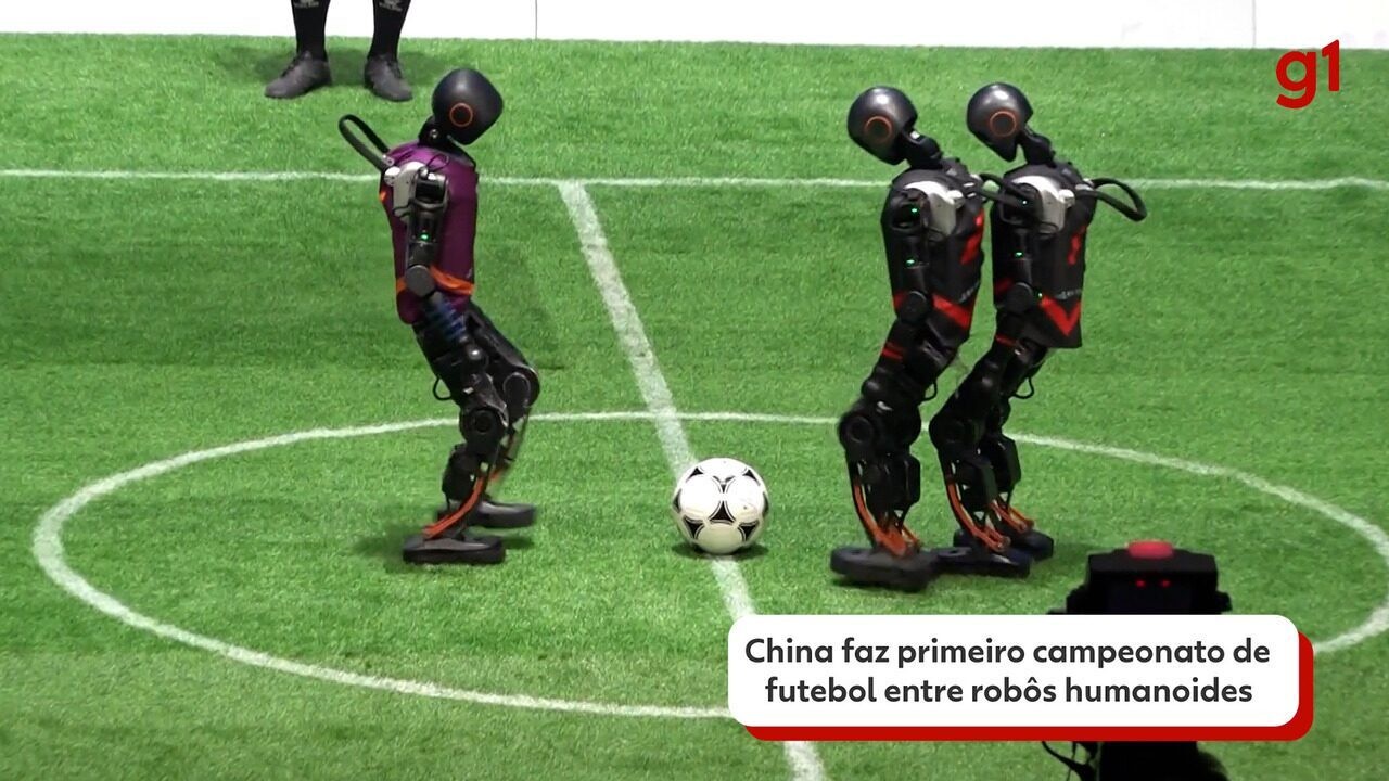 China faz primeiro campeonato de futebol entre robôs humanoides | G1