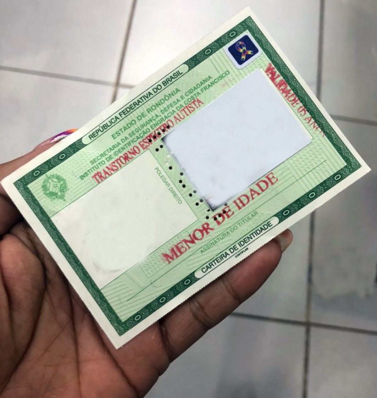 Novo modelo de RG que inclui identificação de autismo será emitido em ...