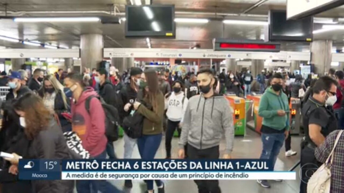 Falha elétrica fecha estações da Linha 1-Azul do Metrô na tarde desta ...