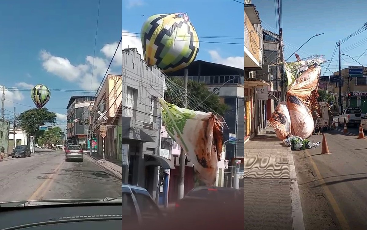 Balão cai sobre fiação elétrica e deixa trânsito em avenida interditado ...