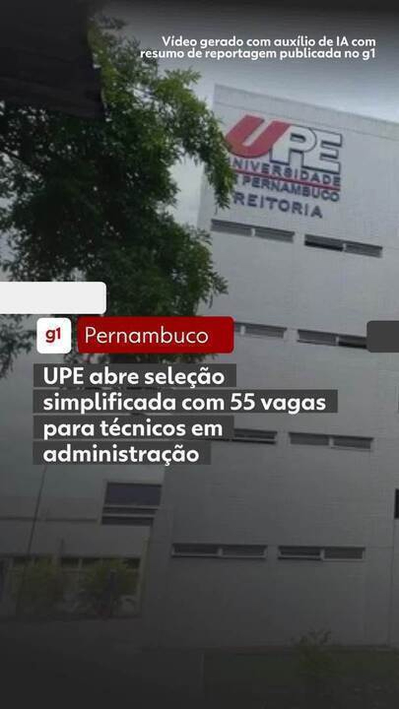 UPE: seleção simplificada abre 55 vagas para técnicos em administração | G1