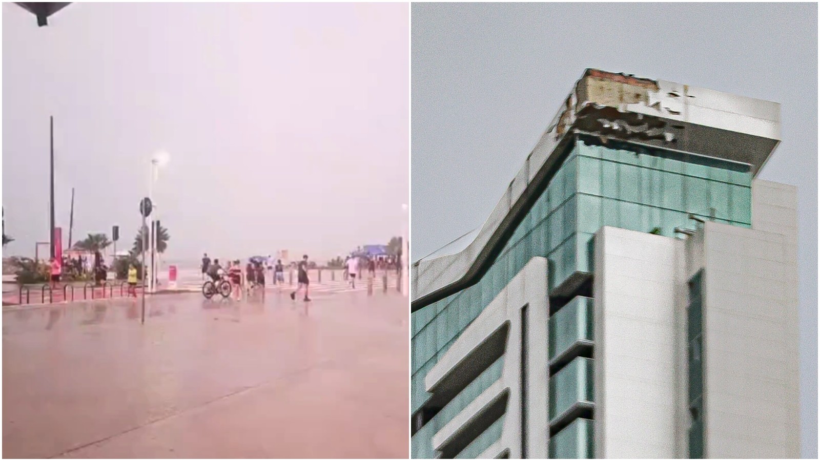 Raio atinge prédio na Beira Mar e danifica estrutura; vídeo | G1