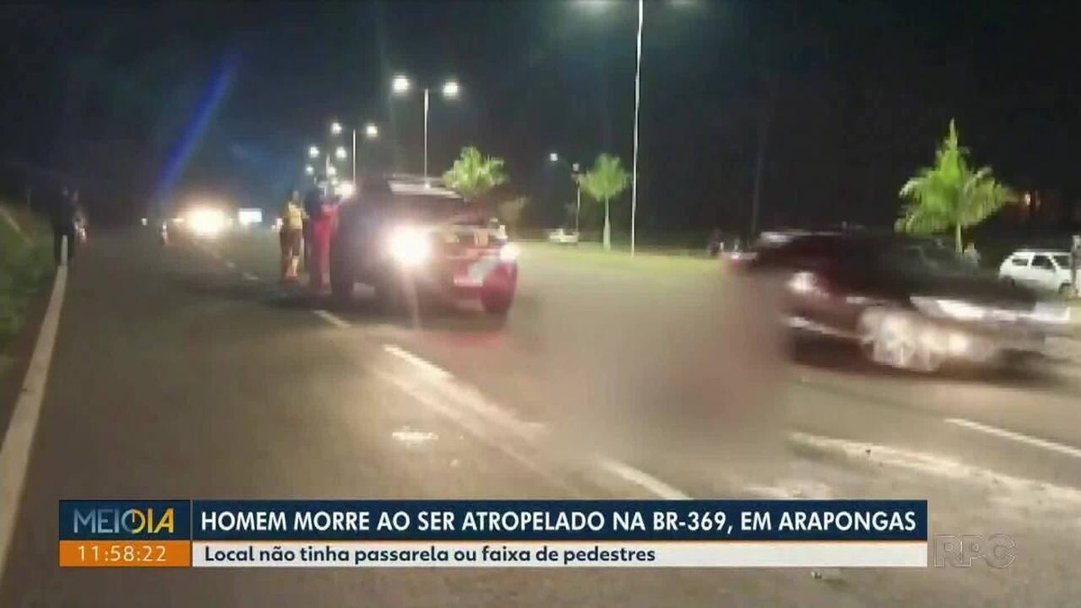 Pedestre é atropelado por dois carros e morre ao tentar atravessar trecho da BR-369, em ...