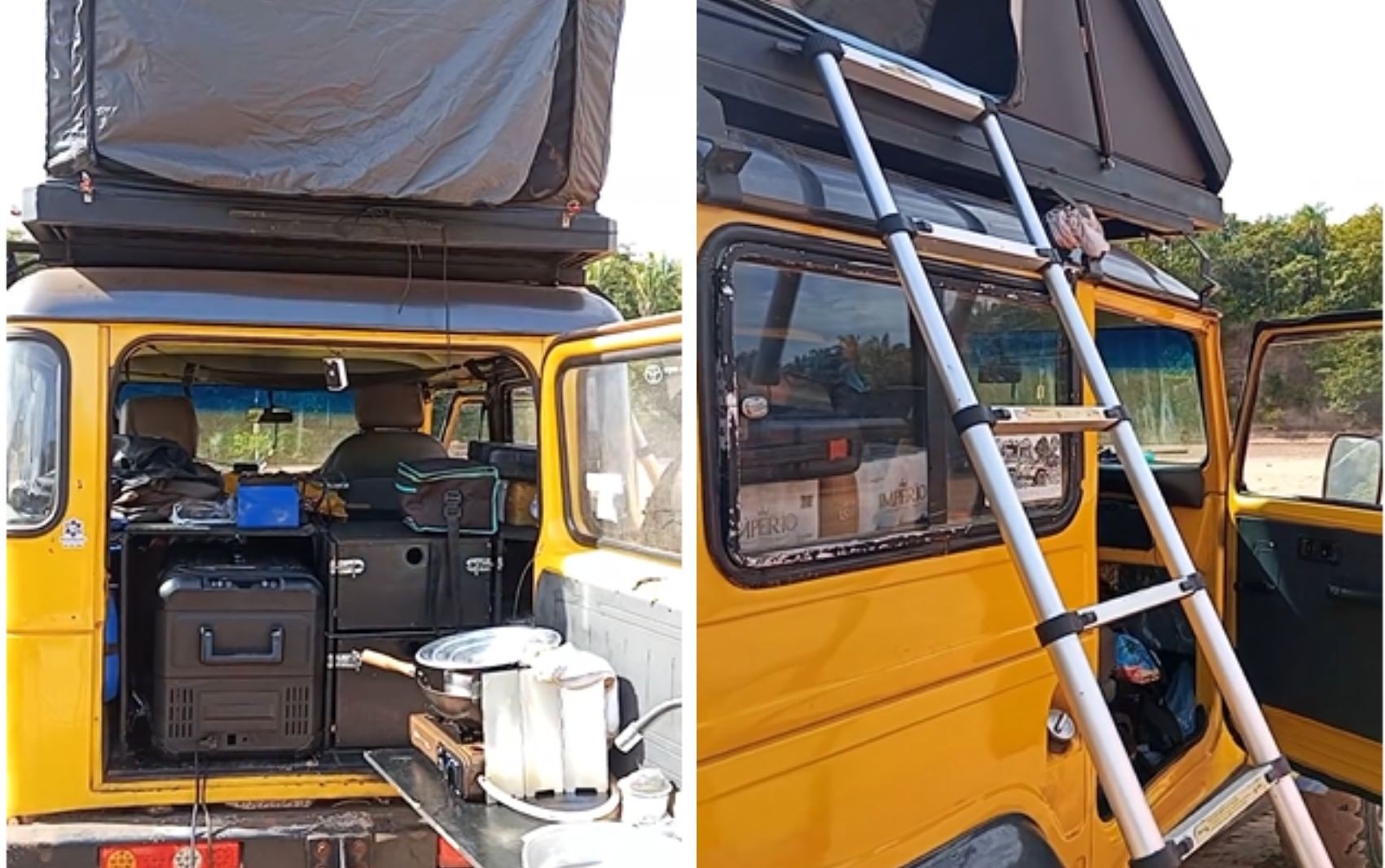 Casal transforma carro em acampamento no Rio Araguaia | G1