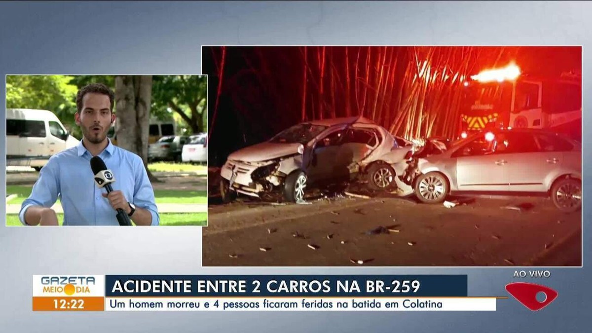 Carros batem, uma pessoa morre e outras quatro ficam feridas em Colatina, ES | Norte e Noroeste ...