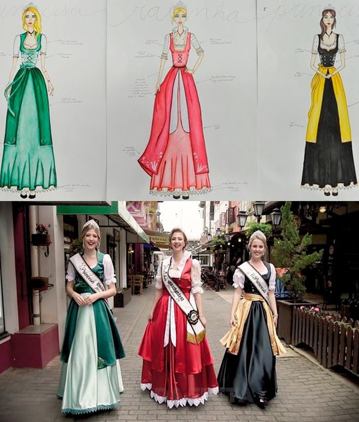 Veja como os croquis escolhidos no G1 SC se transformaram nos trajes ...