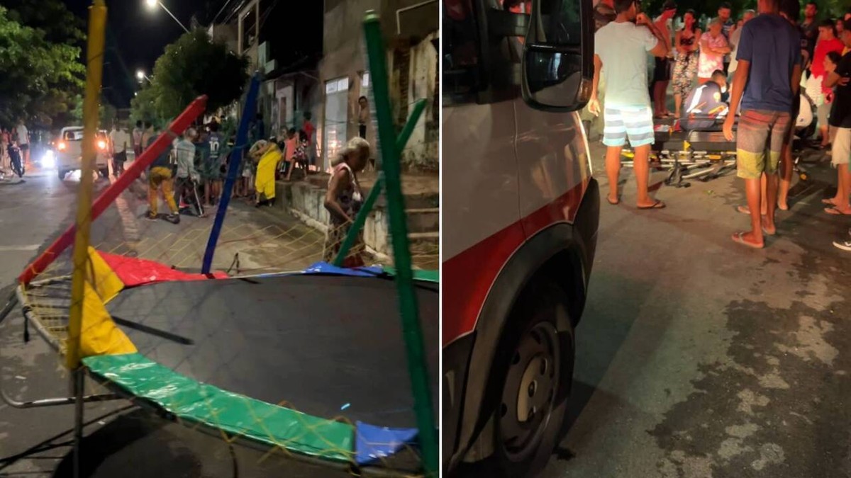 Carro atinge pula-pula com jovens durante festa de aniversário na rua ...
