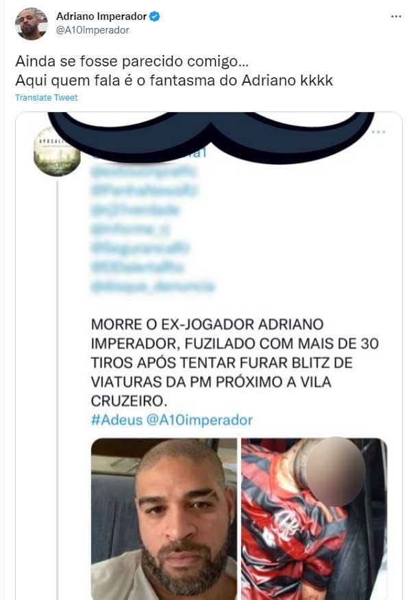 Adriano 'Imperador' brinca ao desmentir a própria morte na web: 'Aqui ...