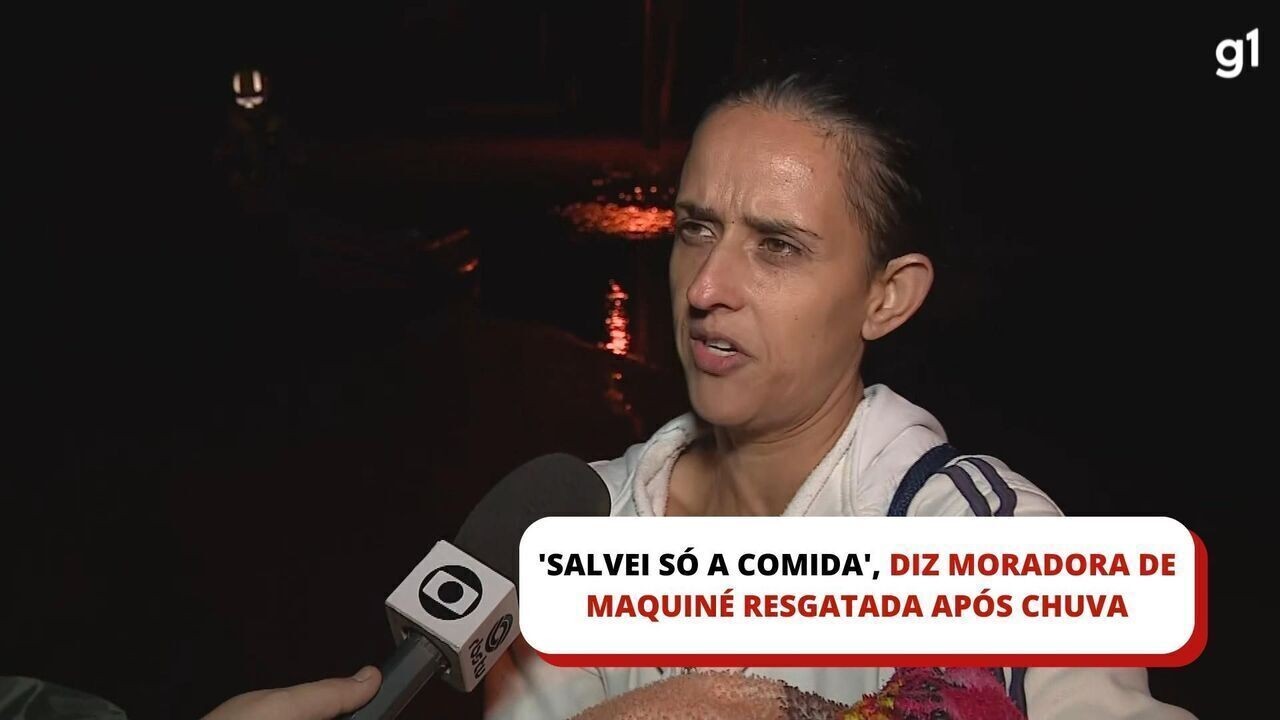 'Salvei só a comida', diz moradora resgatada de barco após chuva no RS ...