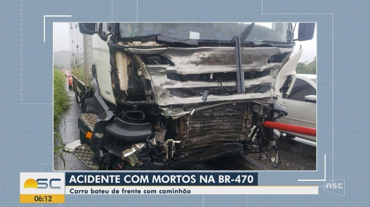 Homem morre em acidente entre carro e carreta na BR-470 em Ibirama | Santa Catarina | G1