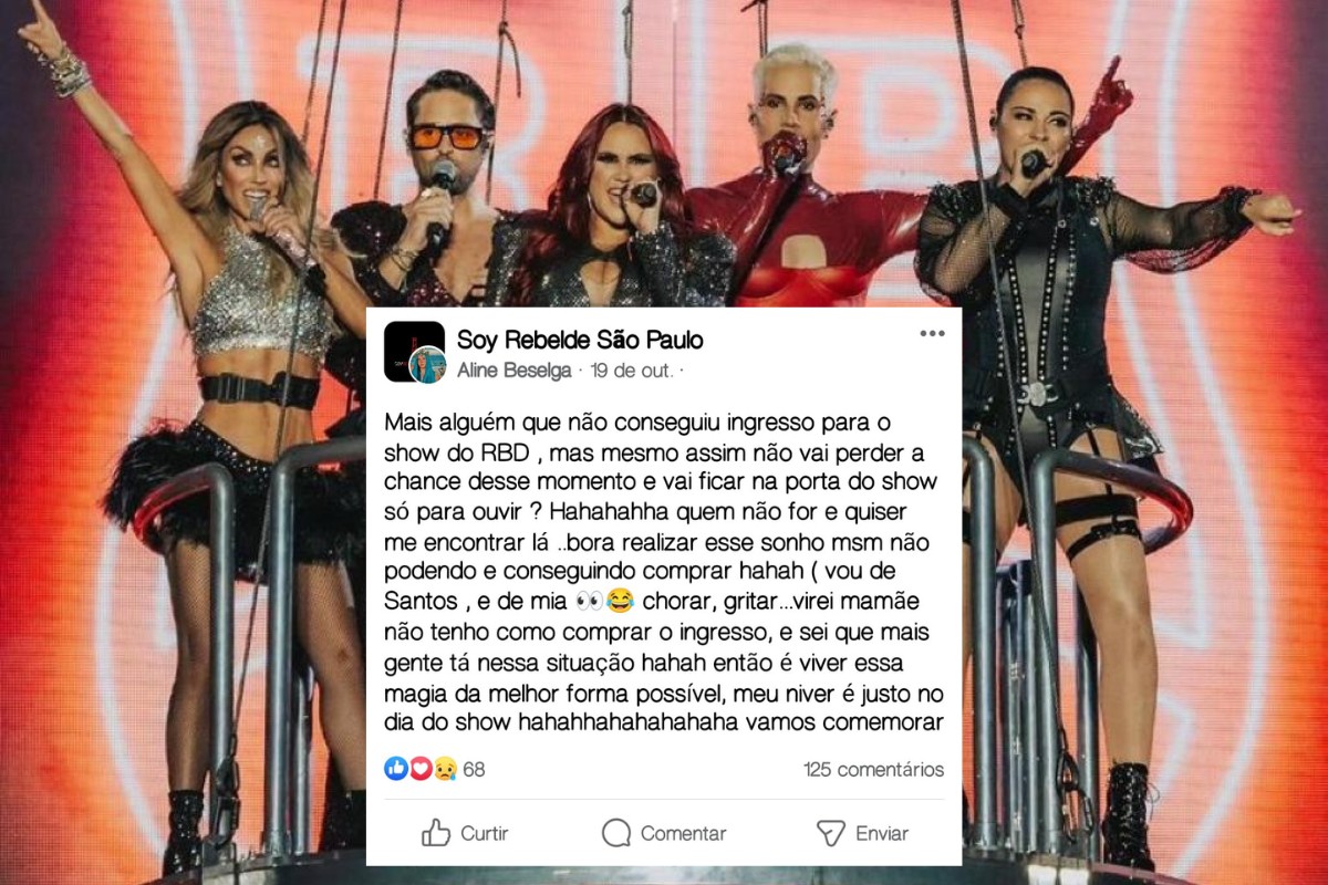 Fã do RBD ganha ingresso após post dizendo que ouviria show do lado de ...