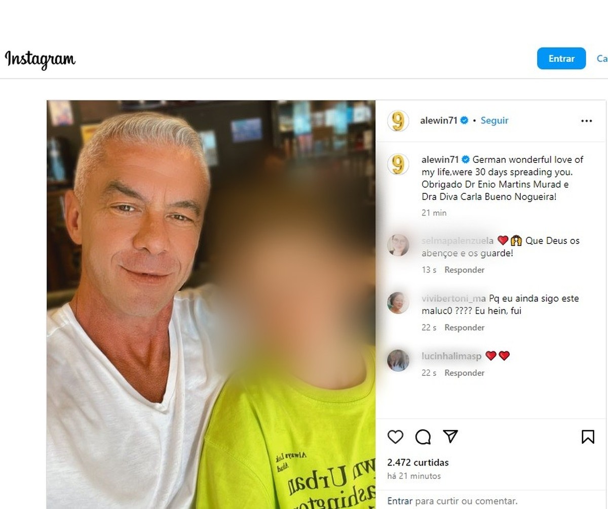 Alexandre Correa posta foto com filho 30 dias após denúncia de agressão ...
