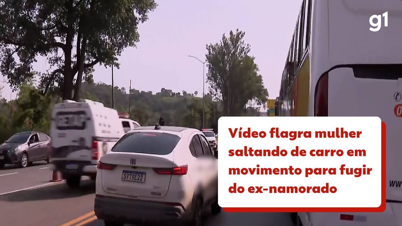 Vídeo flagra mulher fugindo de ex-namorado em rodovia de Minas Gerais | Minas Gerais | G1