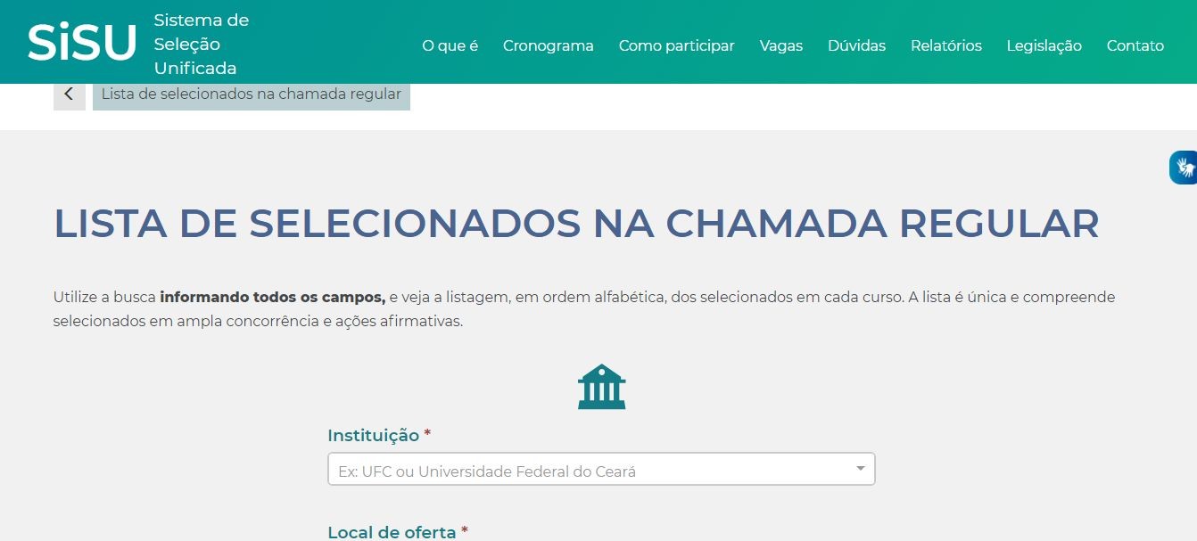 Sisu divulga resultado para vagas em universidades públicas e abre ...