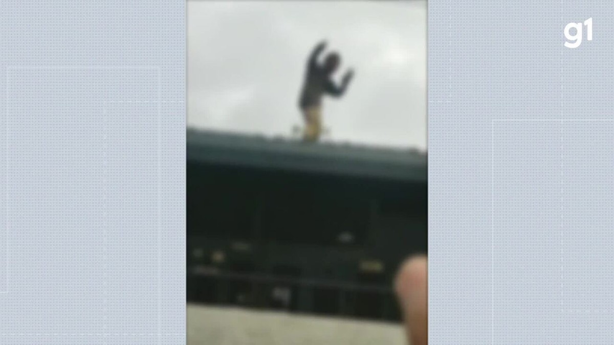 VEJA VÍDEO: Homem 'surfa' em cima de trem em movimento em Barra Mansa ...