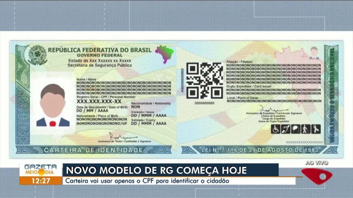 ES começa a emitir nova Carteira de Identidade Nacional; saiba onde e ...