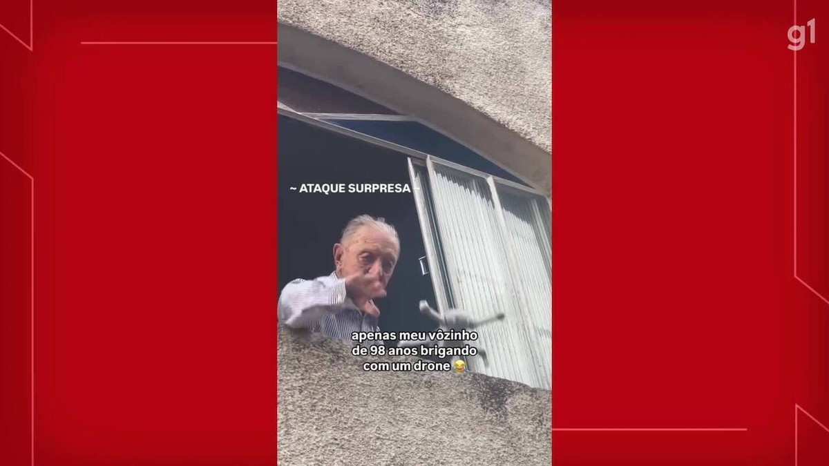 VÍdeo Vovô De 98 Anos Se Diverte Com Drone Faz Ataque Surpresa E