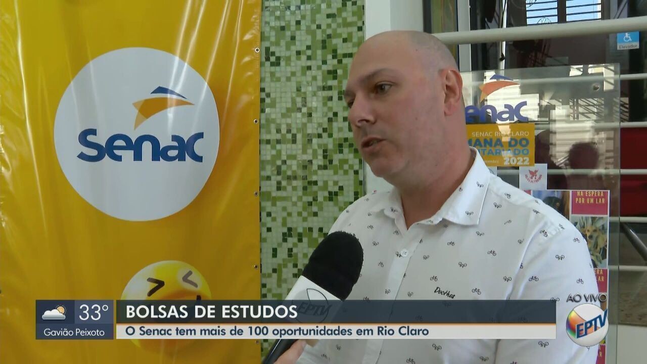 Senac de Rio Claro tem mais 100 vagas de bolsas para cursos até o final do ano; veja como se ...