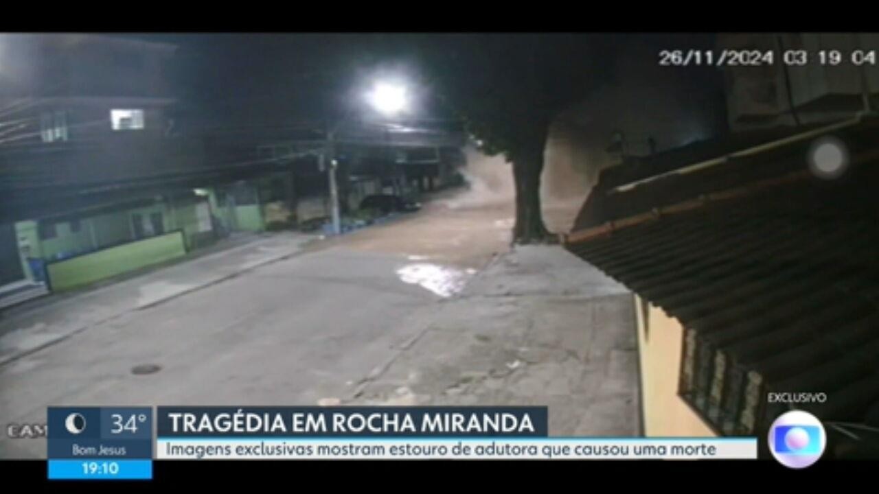 Estouro de adutora em Rocha Miranda alagou rua em 20 segundos; vídeo ...