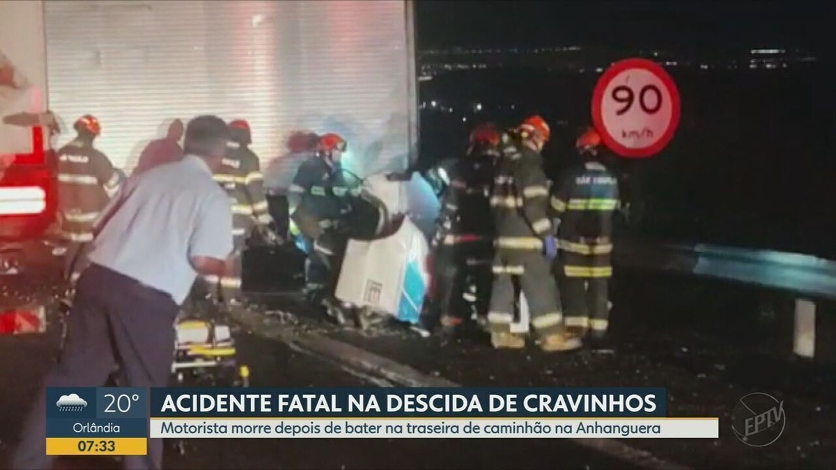 Acidente com 3 caminhões acaba em morte e vítima em estado grave na Anhanguera em Cravinhos, SP ...