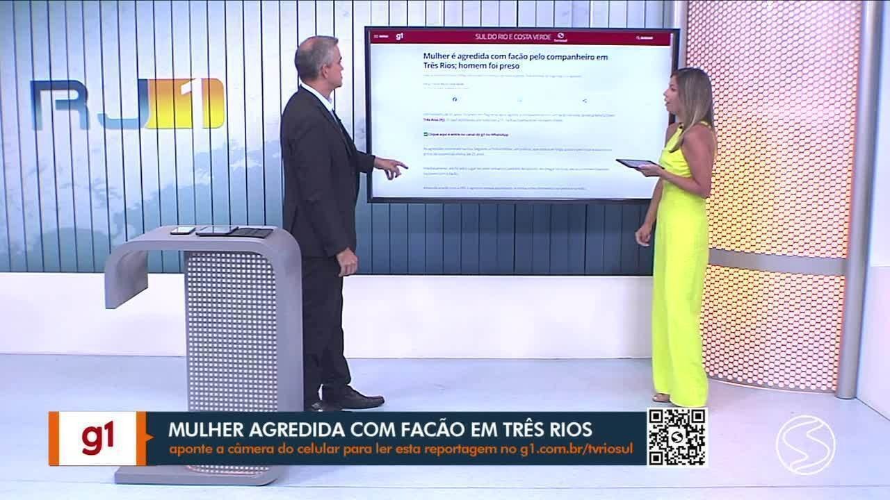 Mulher é agredida com socos no rosto por companheiro em Três Rios | G1