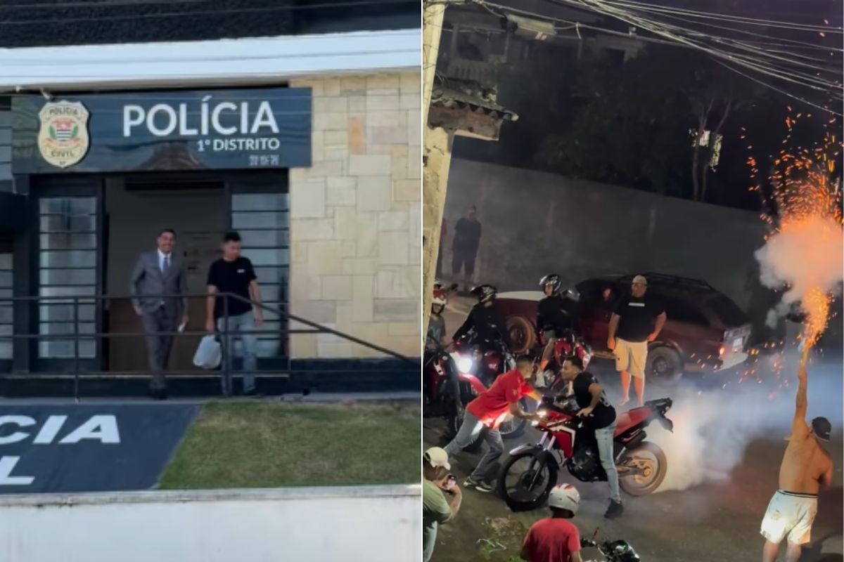 Influenciador 'João do Grau' é recebido com fogos após deixar a prisão | G1