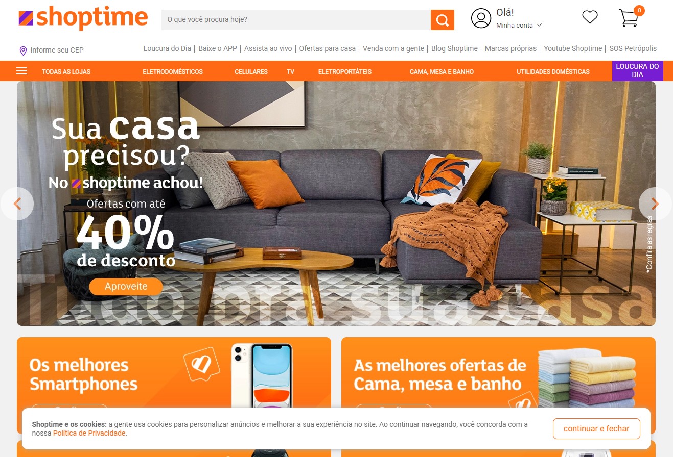 Site do Shoptime volta a funcionar após quatro dias fora do ar | G1