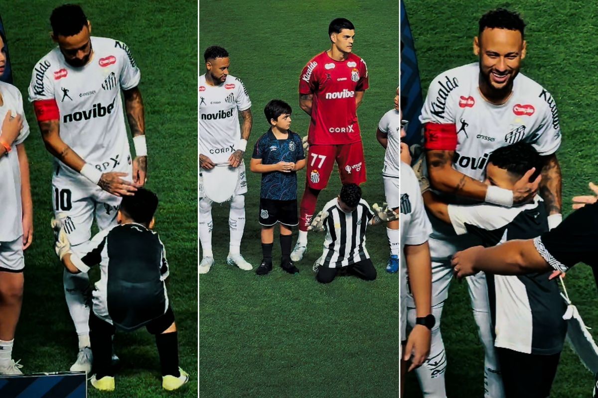 Menino de 6 anos viraliza ao beijar os joelhos de Neymar; VÍDEO | G1