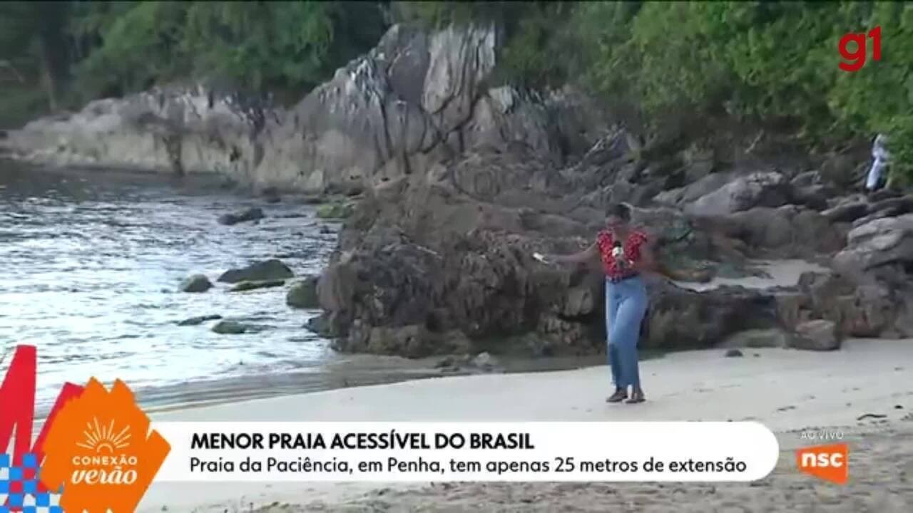 Conheça praia de SC que pode ser percorrida em apenas 26 passos | G1