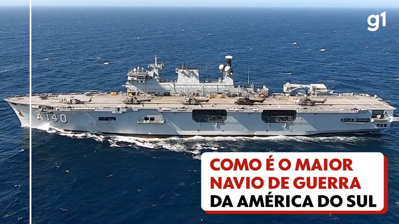Conheça por dentro o maior navio de guerra da América Latina, que chega ...