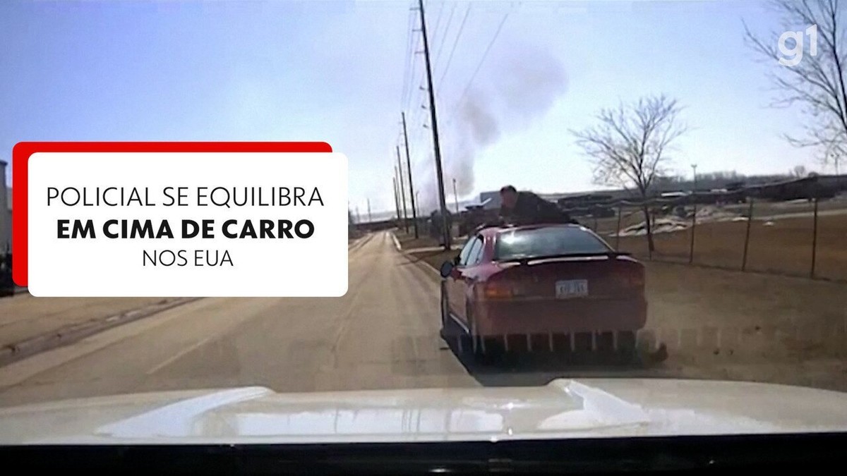 VÍdeo Policial Se Pendura No Teto Do Carro De Suspeito Em Perseguição