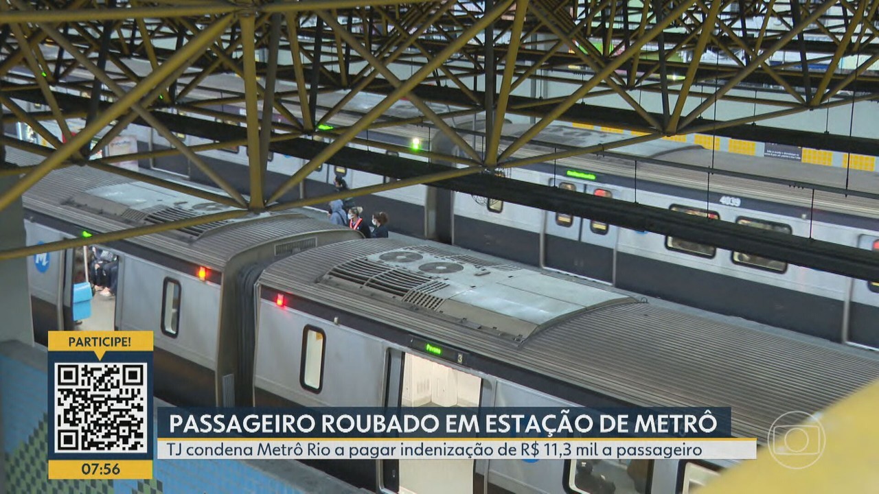 Metrô Rio é condenado a pagar R$ 11,3 mil a passageiro assaltado na ...