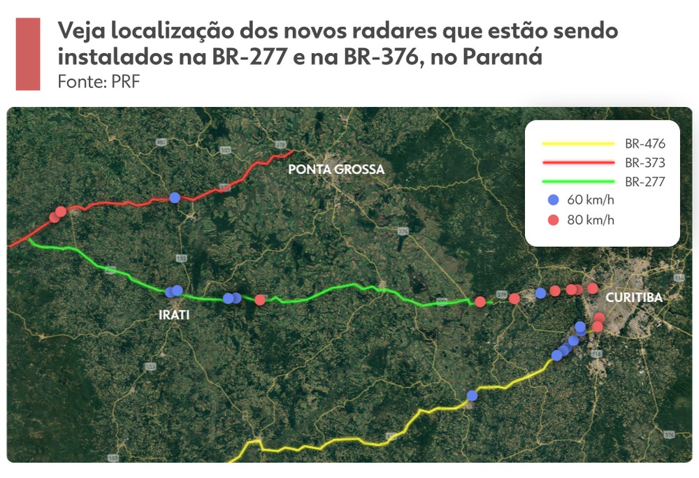 Novos radares em instalação nas estradas no Paraná - Veja localização ...