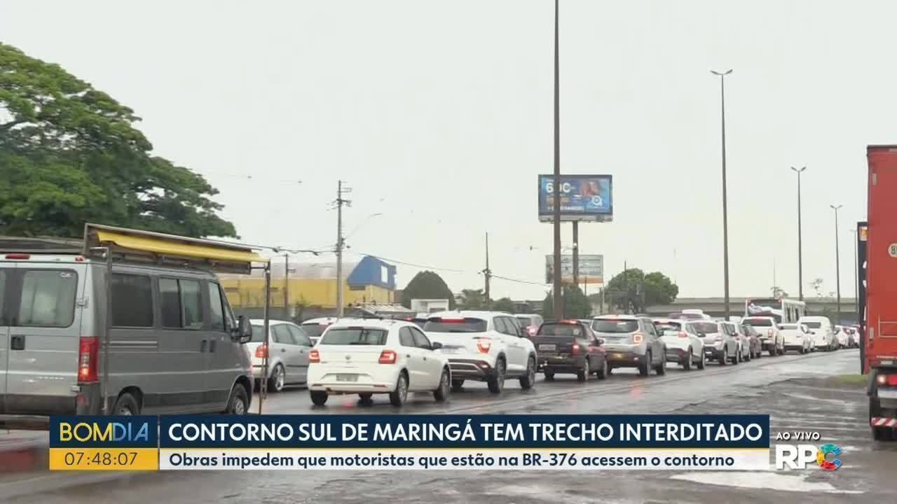 Contorno Sul de Maringá é parcialmente interditado após problemas na ...